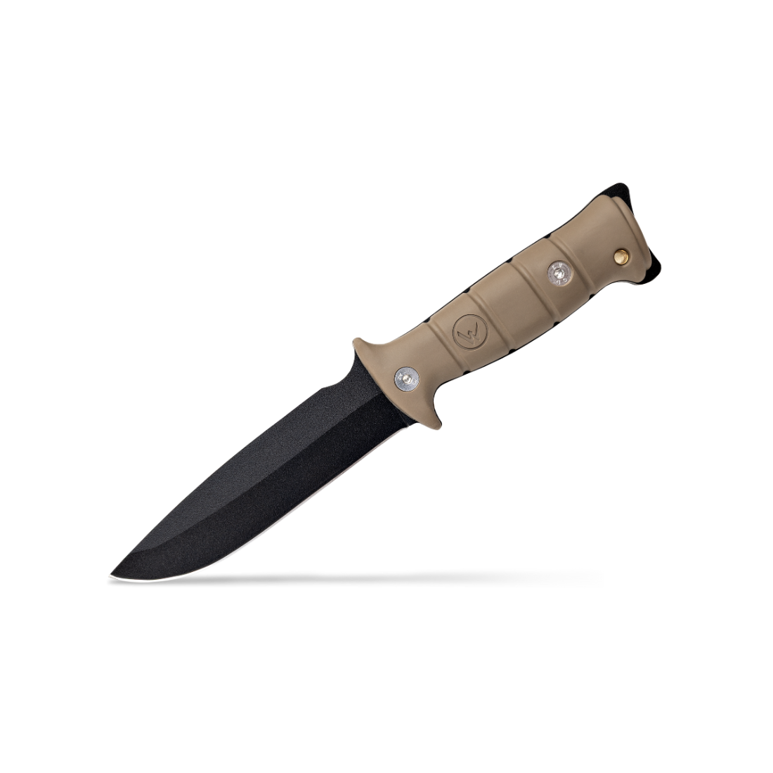 Knife TARASCO OUTDOOR - coyote with black epoxy blade - Wildsteer